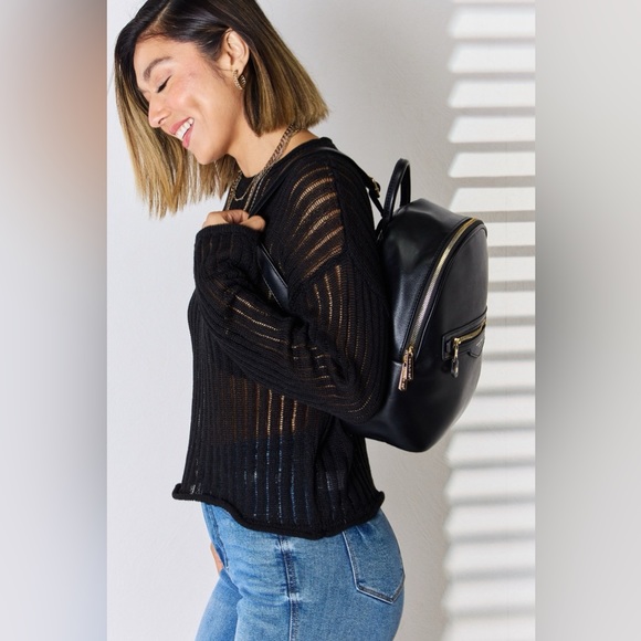 David Jones | Bags | David Jones Pu Leather Backpack | Poshmark